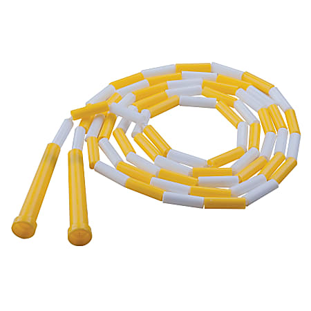 Champion Sports Plastic Segmented Jump Ropes 8 YellowWhite Pack Of 6 ...