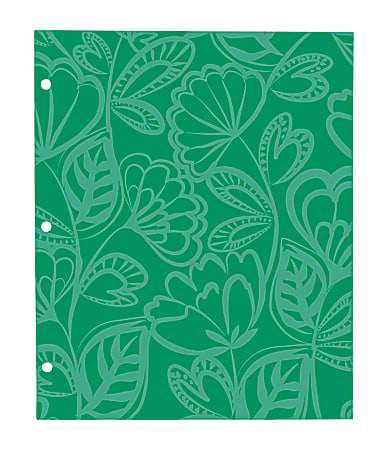 Divoga® 2-Pocket Paper Folder, Tonal Floral Collection, 8 1/2" x 11 ...