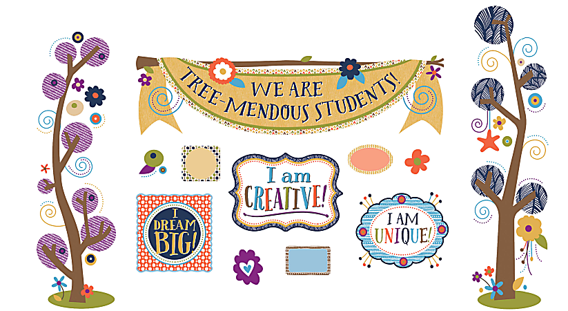 Carson Dellosa You Nique Tree Mendous Students Mini Bulletin Board Set ...