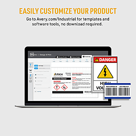 Avery UltraDuty GHS Chemical Labels For Laser Printers Waterproof UV ...