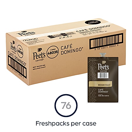 Peet s Coffee Tea Single Serve Coffee Freshpacks Cafe Domingo Carton Of ...