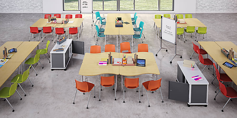 HON Build Series Ribbon Shape Table Top 1 18 H x 54 W x 30 D Maple ...