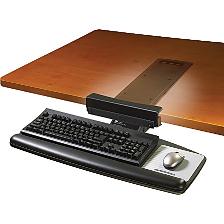 3M Adjustable Keyboard Platform Black - Office Depot