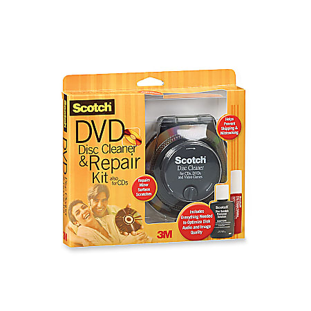 Scotch DVD Disk Cleaner Scratch Remover - Office Depot