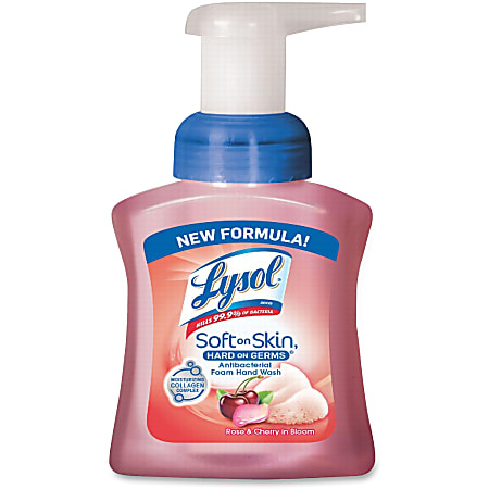 Lysol Foam Antibacterial Hand Wash RoseCherry 8.5 Oz - Office Depot