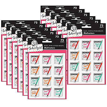 Carson Dellosa Education Motivational Stickers, Black, White & Stylish ...