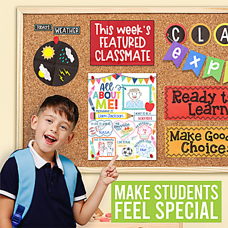 Hadley Designs Posters Colorful Star Student Read All About Me Set Of ...