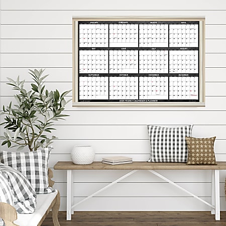 2026 SwiftGlimpse Designer Wall Calendar 24 x 36 Heathered BlackWhite ...