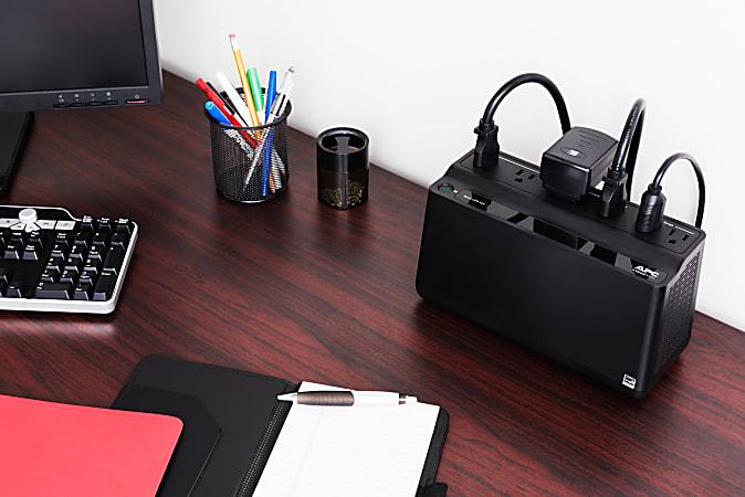 APC Back UPS BE425M Battery Backup 6 Outlet 425VA255W - Office Depot