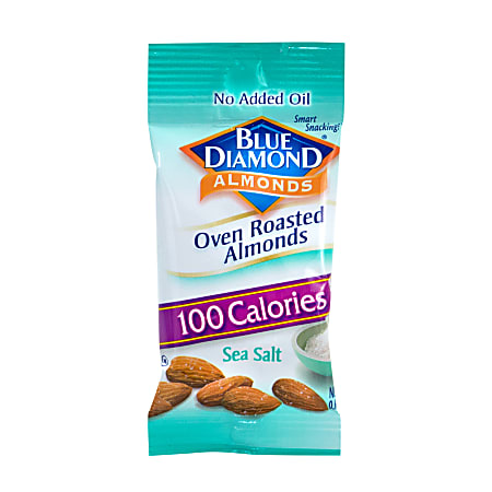 Blue Diamond Oven Roasted Sea Salt Almonds 0.63 Oz Pack Of 42 On The Go ...
