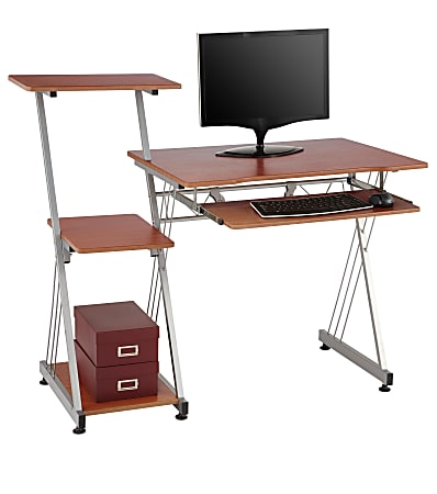 Brenton Studio Limble 46 W Computer Desk Cherry - Office Depot