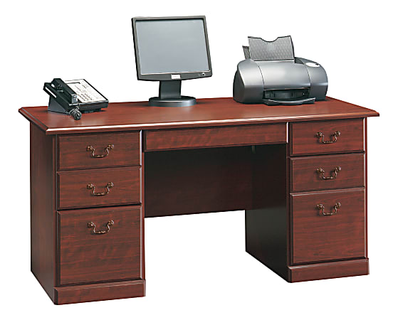 Sauder Heritage Hill 60 W Executive Computer Desk Classic Cherry ...