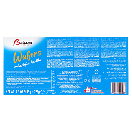 Balconi Wafers Vanilla 1.6 Oz 5 Per Pack Case Of 20 Packs - Office Depot
