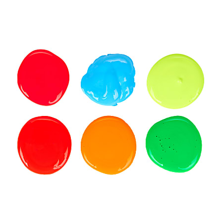 Crayola Premier Tempera Assorted Fluorescent Paint Set Of 6 - Office Depot