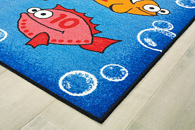 Carpets for Kids KIDValue Rugs Something Fishy Activity Rug 4 x 6 Blue ...