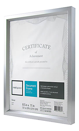 Realspace PhotoDocument Frame Easy Angle 8 12 x 11 Silver - Office Depot