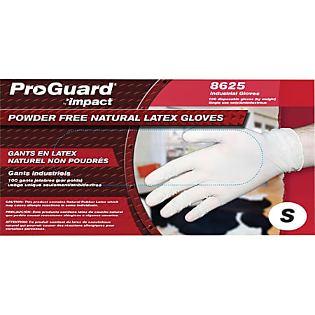 ProGuard Disposable Latex Powder Free General Purpose Gloves Small Box ...