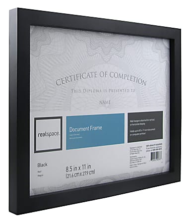 Realspace PhotoDocument Frame Gallery 8 12 x 11 Black - Office Depot