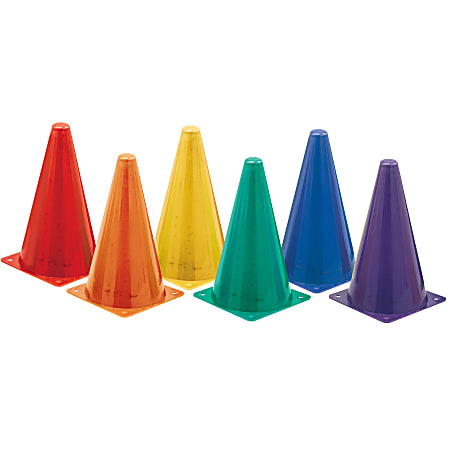 Champion Sports High Visibility Plastic Cone Sets 9 x 5 12 Fluorescent ...