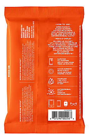WHOOSH Screen Shine Wipes Pack Of 20 Wipes - Office Depot