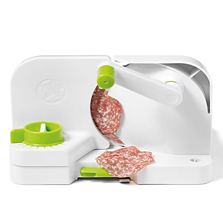 Starfrit 092968 002 0000 Manual Deli Slicer GreenWhite - Office Depot