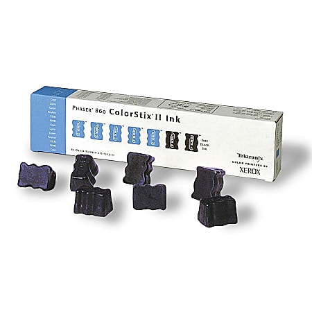 Xerox 016190301 Cyan ColorStix Ink Pack Of 5 Plus 2 Bonus Black ...