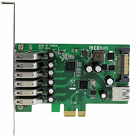 StarTech.com 7 Port PCI Express USB 3.0 Card Standard and Low Profile ...