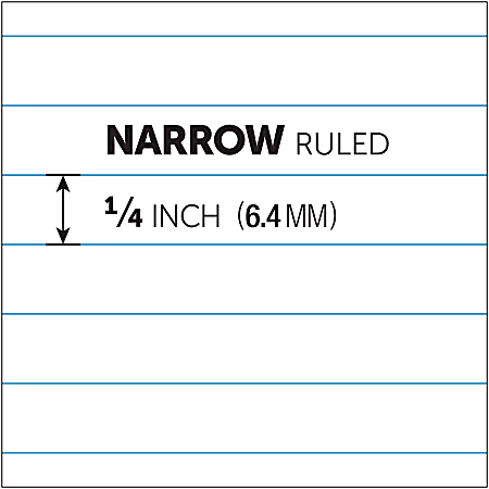 Office Depot® Brand Writing Pads, 5" x 8", Narrow Ruled, 50 Sheets ...