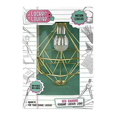 Locker Lounge Diamond Geo Hanging Locker Light 8 H x 7 W x 7 D Gold ...
