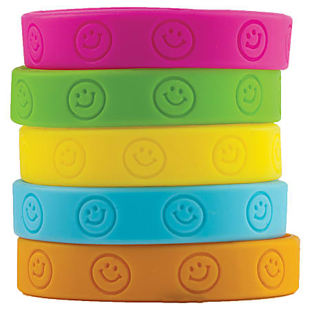 Teacher Created Resources Happy Faces Wristbands 10 Per Pack Set Of 6 ...