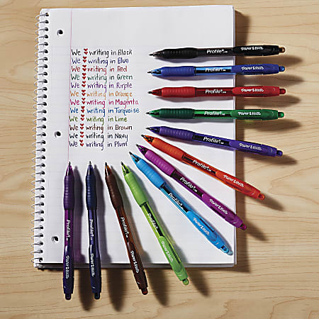 Paper Mate Profile Retractable Ballpoint Pens Bold Point 1.4 mm ...