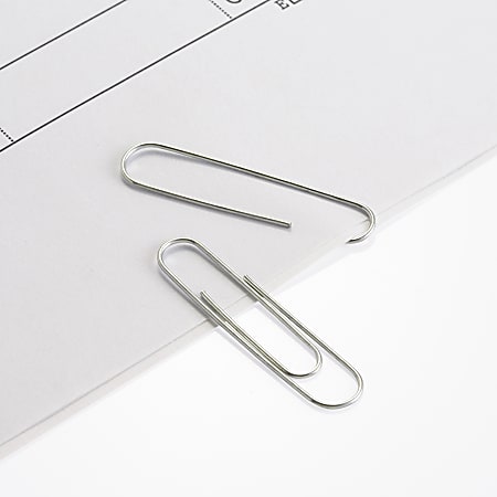Office Depot Brand Paper Clips Jumbo Silver Pack Of 10 Boxes 100 Clips ...