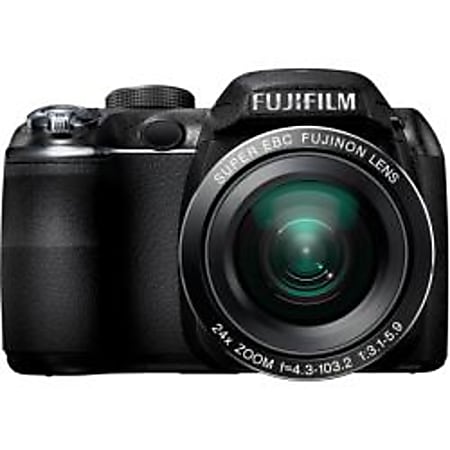 Fujifilm FinePix S3200 14 Megapixel Bridge Camera Black - Office Depot