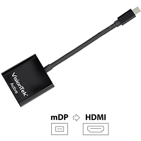 VisionTek Mini DisplayPort to HDMI 4K Active Adapter MF HDMIMini ...