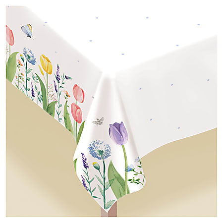 Amscan Spring Tulip Garden Fabric Table Covers 52 x 90 Multicolor Set ...