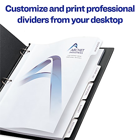printed dividers