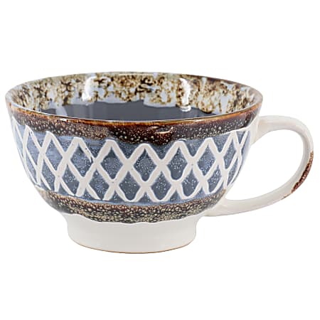 Meritage Otis 6 Piece Soup Bowl With Handle Set 27 Oz Gray - Office Depot