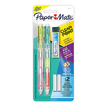 Paper Mate Clearpoint Mechanical Pencil Color Block Edition HB 2 Lead 0 ...