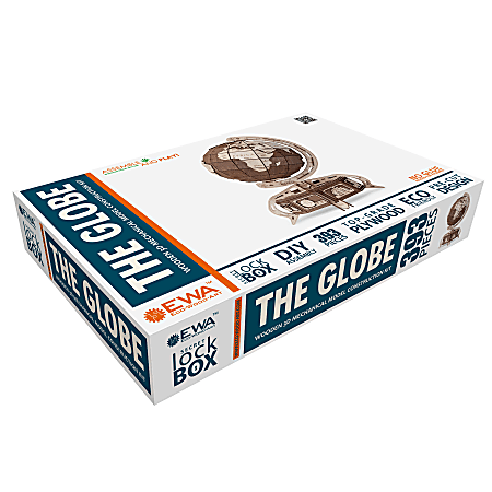 EWA Eco Wood Art Globe Brown 3D Wooden STEM Construction Kit - Office Depot