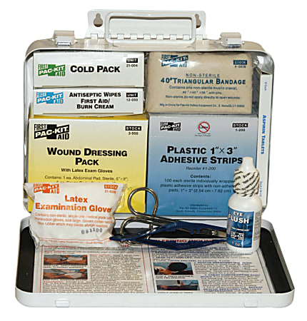 PAC KIT 25 Person Vehicle First Aid Kits Weatherproof Steel Wall Mount ...