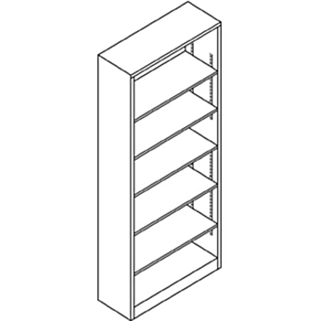 HON Brigade Steel Modular Shelving Bookcase 6 Shelves 4 Adjustable 81 ...