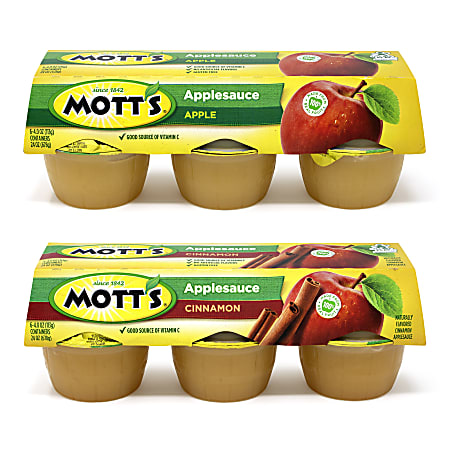 Motts Applesauce Cups Variety Pack 4 Oz Pack Of 36 Cups - Office Depot