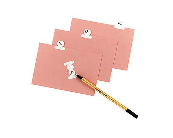 Avery Gummed Index Tabs Round White Paper Box Of 50 - Office Depot