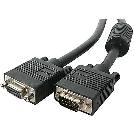 StarTech.com Coax High Res VGA Monitor extension Cable HD 15 M HD 15 F ...
