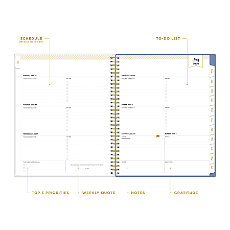 Planning Calendar DD Flutter CYO 8.5x11 AY26 27 WeeklyMonthly - Office ...