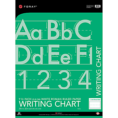 FORAY Chart Tablet 1 12 Ruled 24 x 32 Pad Of 25 Sheets - Office Depot