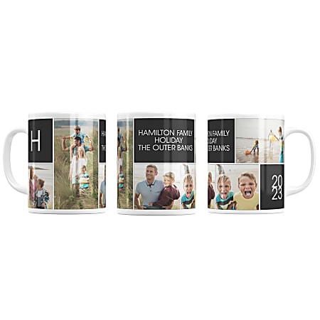Custom Create Your Own Photo Ceramic Coffee Mug High Gloss White 11 oz ...