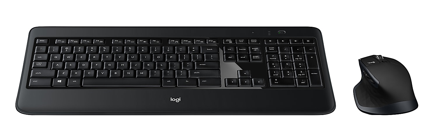 Logitech Performance Wireless Keyboard Mouse Straight Full Size ...