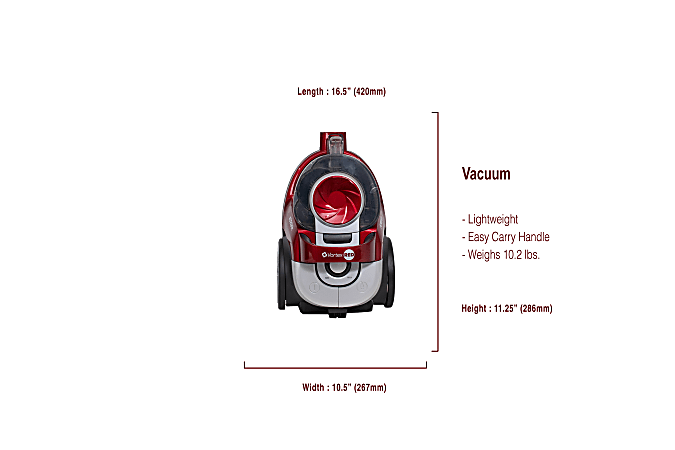 Atrix Vortex Bagless Canister Vacuum With HEPA Filtration Red - Office ...