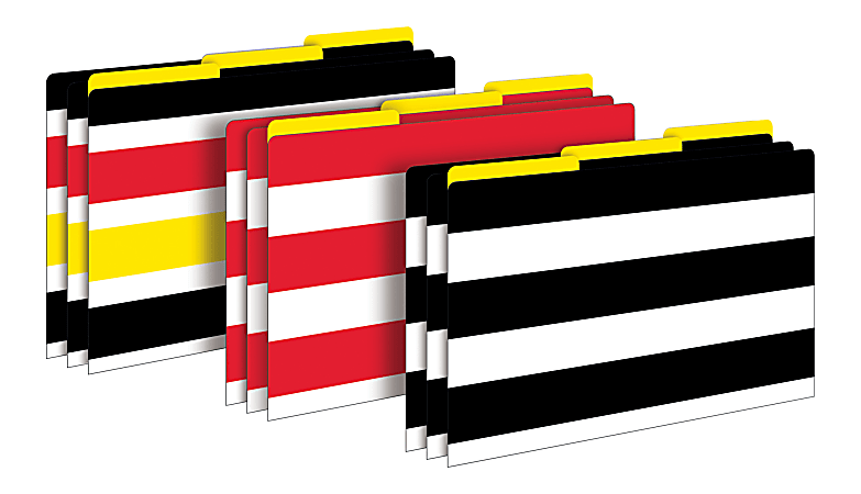 Barker Creek File Folders Legal Size Wide Stripes Pack Of 9 - Office Depot